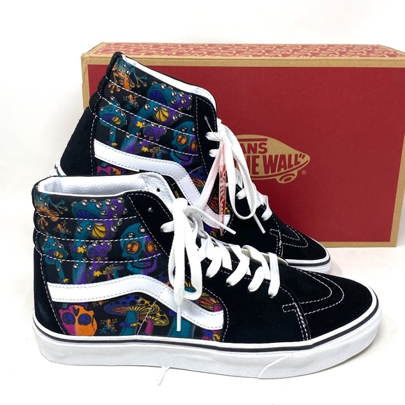 Vans | Shoes | Vans Sk8hi Trippy Drip Black Multi Mens Canvas Suede ...